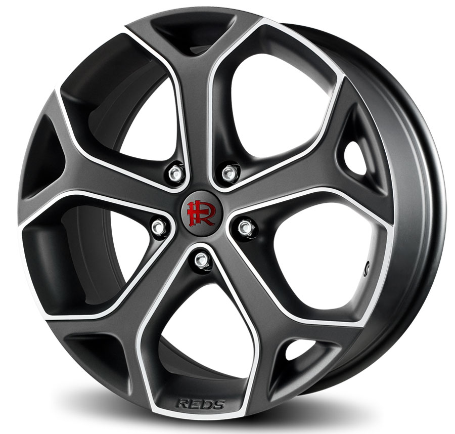 Matt Anthracite Diamond Cut (DARK BLADE) - REDS by MOMO, PCD:100, Size ...