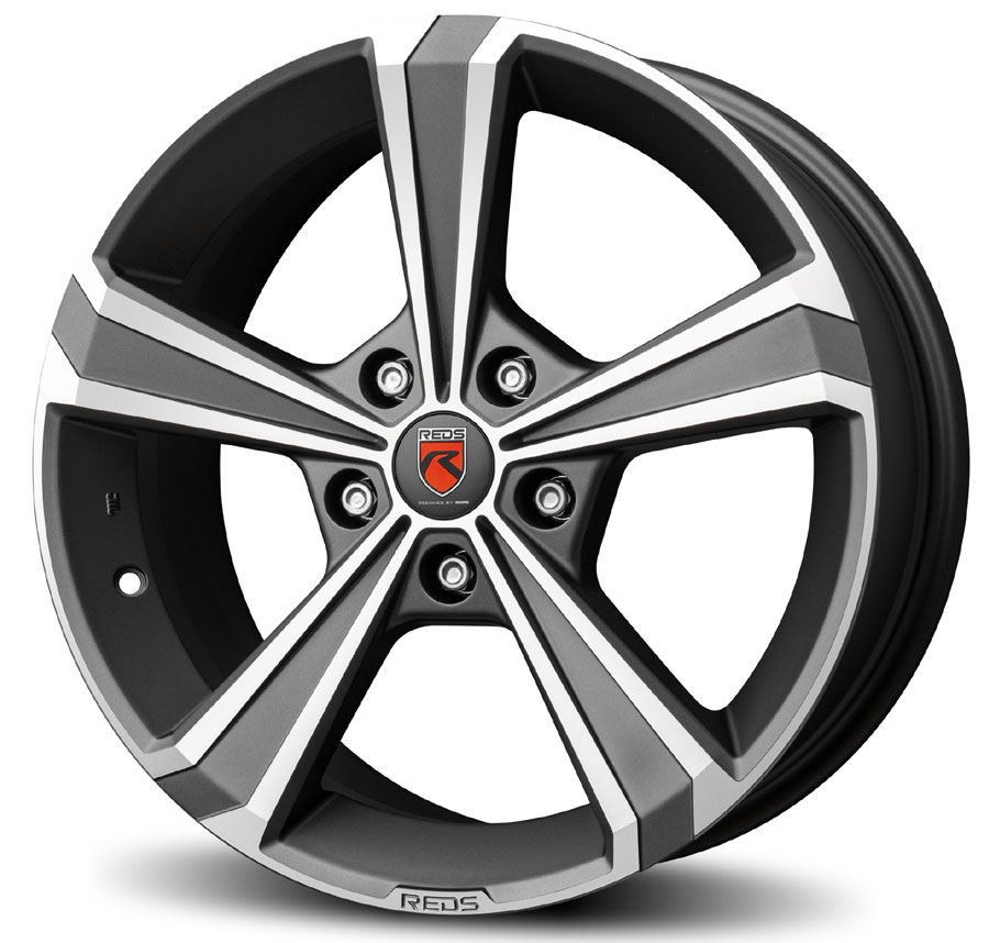 Matt Anthracite Diamond Cut (BLADE) - REDS by MOMO, PCD:108, Size:17 ...